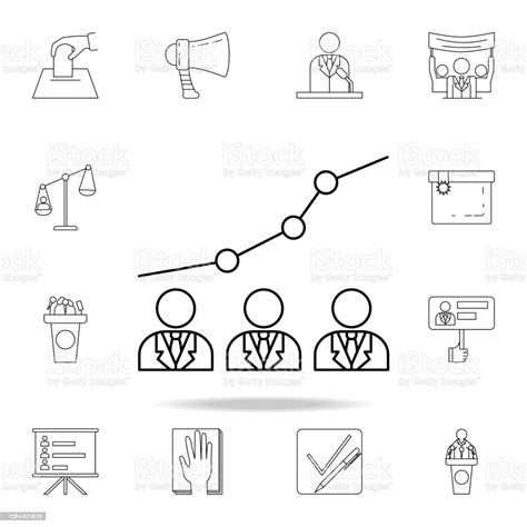 선거 아이콘에 대 한 후보자의 진행입니다 자세한 개요 선거 요소 아이콘의 집합입니다 프리미엄 그래픽 디자인입니다 웹사이트 웹 디자인에 대 한 컬렉션 아이콘 중 하나