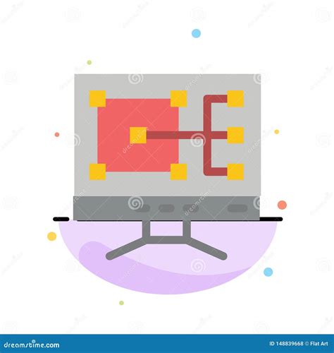 Computer Construction Repair Abstract Flat Color Icon Template Stock Vector Illustration Of