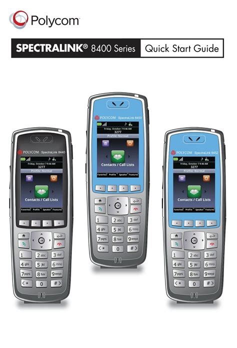 SpectraLink Series Wireless Telephones Quick Start Polycom