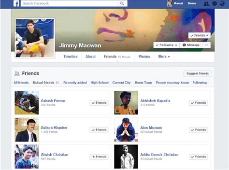 Friend List Of Friend In Facebook Download Scientific Diagram