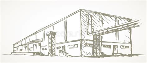 Almacén Para Almacenamiento Dibujo Vectorial Ilustración Del Vector