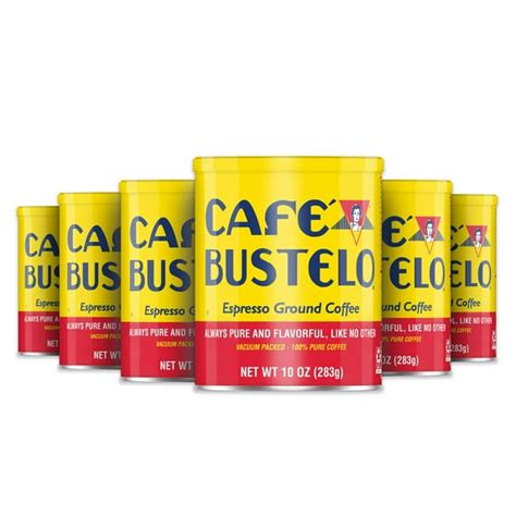 6pk Cafe Bustelo Espresso Dark Roast Ground Coffee 10 Oz Can