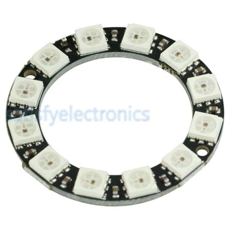 RGB LED Ring 12 Bits WS2812 WS2812B 5050 RGB LED Spot Integrated Driver Control Serial Module