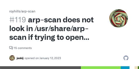 Arp Scan Does Not Look In Usrsharearp Scan If Trying To Open Ieee