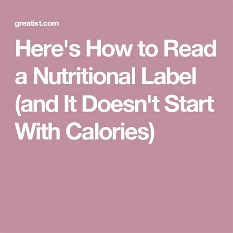 How To Read A Nutritional Label The Basics You Need To Know