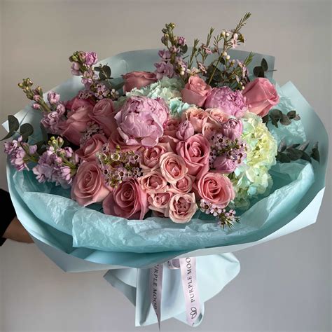 Peony Bouquet In Sherman Oaks Ca Purple Mood Flowers