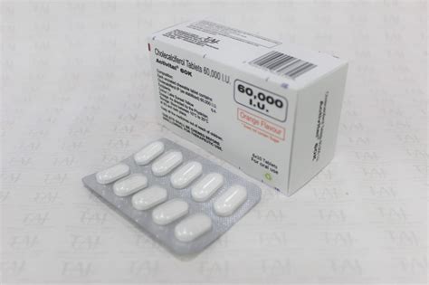 Cholecalciferol Chewable Tablets Usp 60 000iu Cholecalciferol Vitamin D3 Tablets