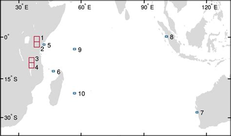 Grid Cells Of Cesm1 Containing The Sites Of The Proxy Based