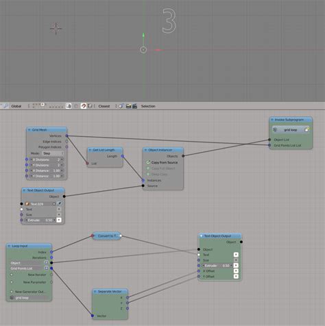 create number grid of text objects in animation nodes blender stack