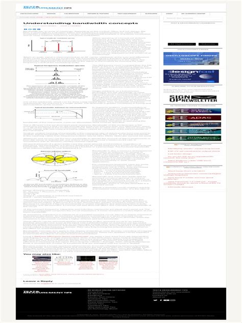 Understanding Bandwidth Concepts Pdf Resonance Bandwidth Signal