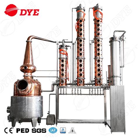 Vodka Still Multi Column Distillation Equipment Copper Spirit