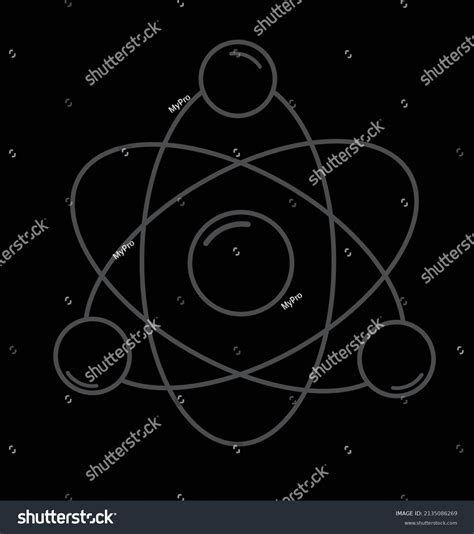Atom Structure Icon Vector Illustration Stock Vector Royalty Free