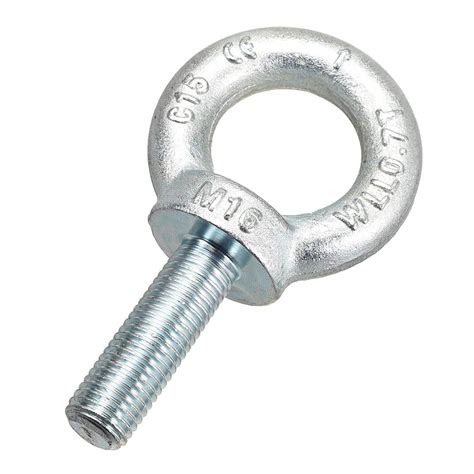 Uxcell Lifting Eye Bolt M16 X 50mm Male Thread C15 Carbon Steel For