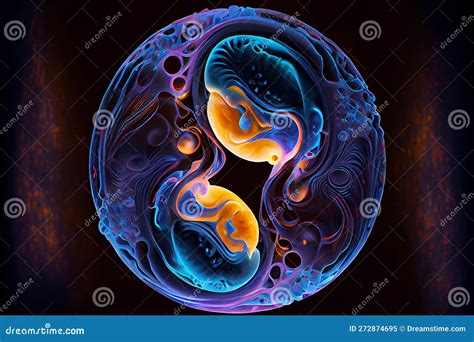 Fertilized Egg In The Process Of Division Artificial Fertilization Of