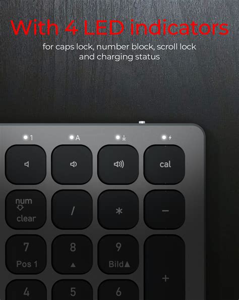 Keysonic Ksk 8023btrf Keyboard Bluetooth Qwertz German Anthracite Black