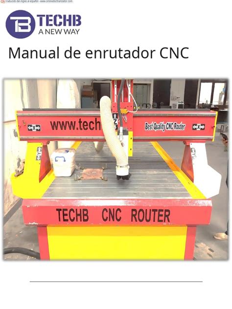 Cnc Router Manual Pdf Control Numerico Herramienta De Máquina