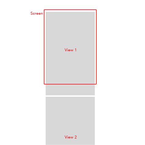 Ios Having Two Full Screen UIViews Vertically In A Single