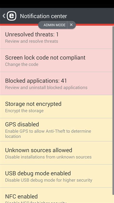 Device Settings Policy Eset Endpoint Security For Android 4 Eset Online Help