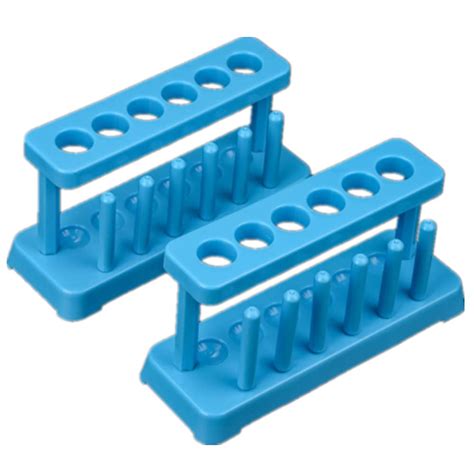 2 Pcs Test Tube Stand Holders 6 Holes 6 Column Plastic Test Tube Racks