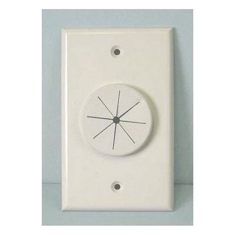Wall Plate Cable Pass Through Brand New Single Gang Cable Pass Through