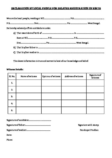 Local Person Declaration Form PDF English PDFCOFFEE COM