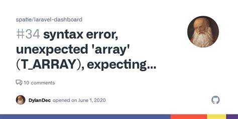 syntax error unexpected array t array expecting function t