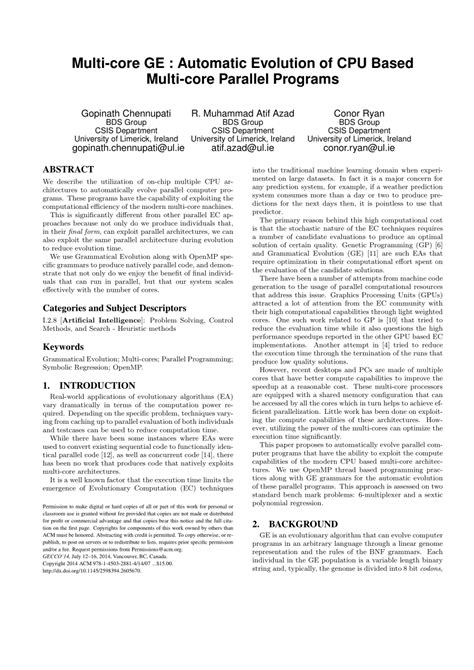 pdf multi core ge automatic evolution of cpu based multi core
