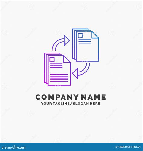 Compartilhando Parte Arquivo Documento Negócio Roxo De Copi Logo