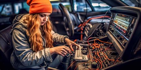 Premium Ai Image Woman Using A Diagnostic Tool To Identify And Fix A