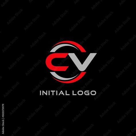 Letter CV Logo Combined With Circle Line Creative Modern Monogram Logo Style Stock Vector