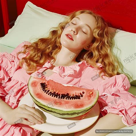Ai创作图西瓜拍照打卡 吃西瓜超甜深红色 2k西瓜 粉色家居服 西瓜抱枕 粉色少女风 粉红少女休闲图 西瓜超甜深红色 大口吃西瓜 粉色小香风 粉红色浪漫少女心 粉红少女心粉红女郎 美女美瓜 软
