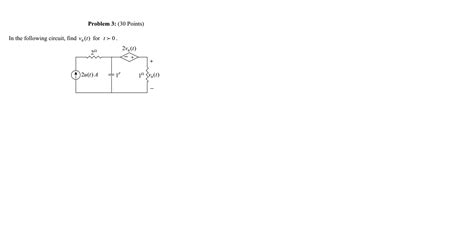 solved in the following circuit find v0 t for t 0