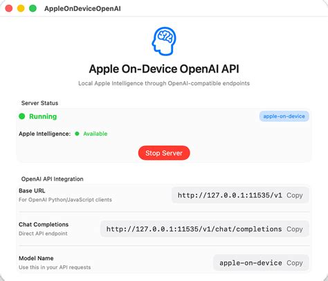 Apple On Device Openai Apple의 On Device 모델을 Openai 호환 Api로 운영할 수 있도록