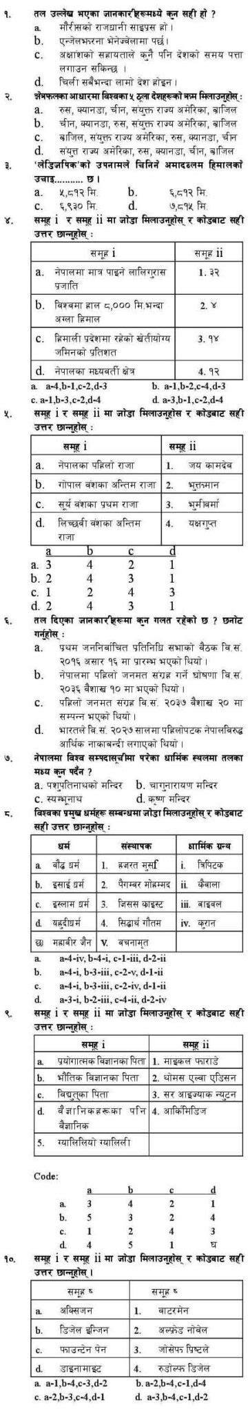 TSC License Exam Model Questions Paper Important Questions TSC License Exam Exam Sanjal