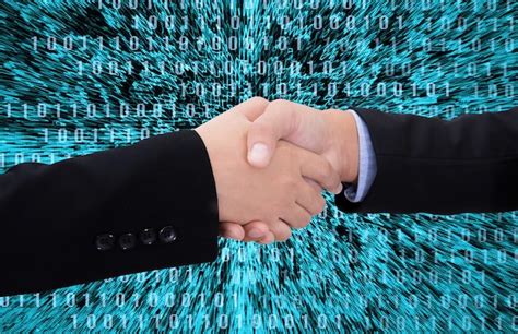 Premium Photo Digital Composite Image Of Cropped Hands Against Binary