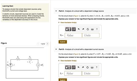 solved learning goal to analyze circuits that contain dependent sources using kirchhoff s