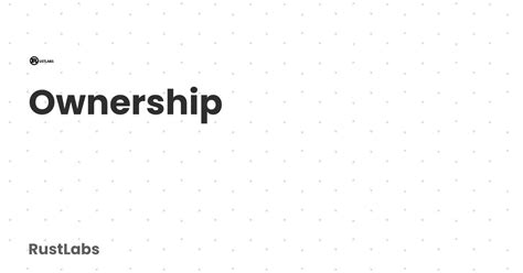 ownership learn rust