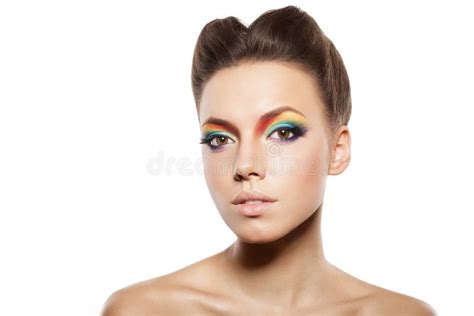 Rainbow Makeup Stock Image Image Of Elegance Adult 28181847