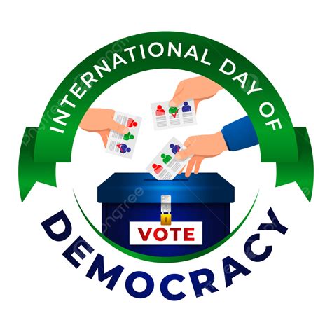 국제 민주주의의 날 그림 상자에 투표 용지를 넣는 손 벡터 국제 민주주의의 날 2024년 선거 투표권 Png 일러스트 및 벡터 에 대한 무료 다운로드 Pngtree
