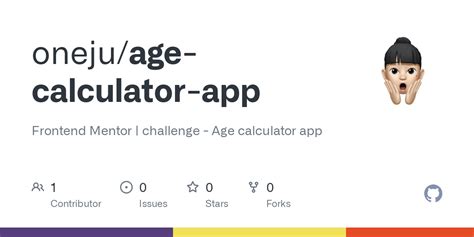 GitHub Oneju Age Calculator App Frontend Mentor Challenge Age Calculator App