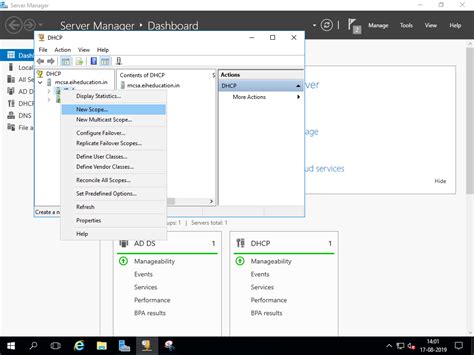 how to setup dhcp server 2016 dhcp server configuration eiheducation