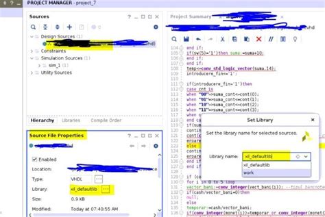 How To Specify The Name Of Default Compiling Library In Vhdl Projects