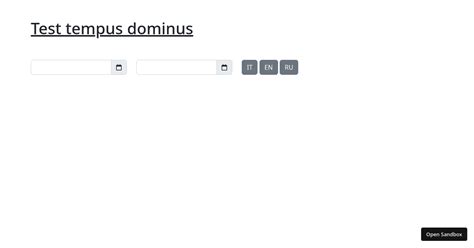Tempus Dominus Codesandbox