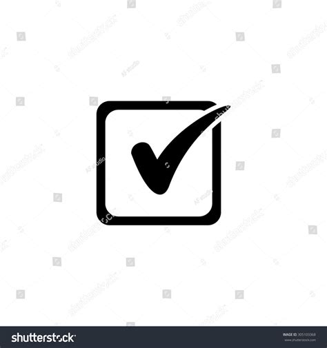 Checklist Button Check Mark Box Sign Stock Vector Royalty Free Shutterstock