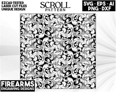 custom scroll work pattern design firearm scroll pattern laser