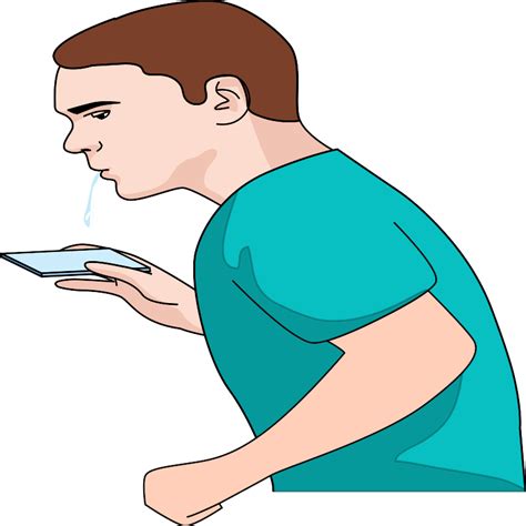 Man Spitting Saliva Flat Glass Figure Science Figures