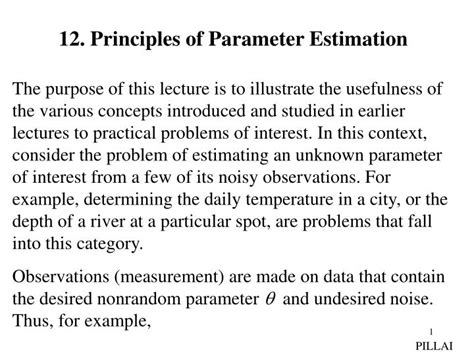 Ppt 12 Principles Of Parameter Estimation Powerpoint Presentation
