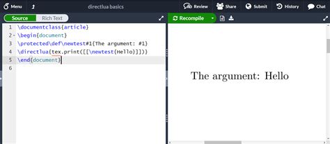 Understanding Directlua Overleaf Online Latex Editor
