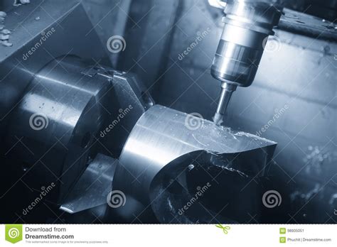 The Axis CNC Milling Machine Stock Image Image Of Parts Drilling