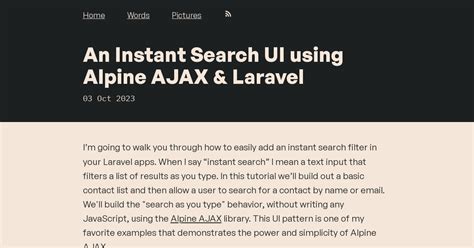 Construct A Fast And Simple On The Spot Search Ui With Alpine Ajax